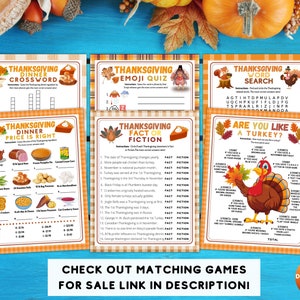 Thanksgiving Dinner Price is Right Printable Trivia Game, Group Game ...