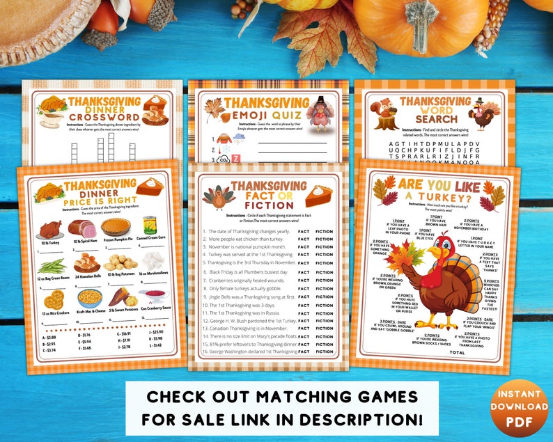 Thanksgiving Fact or Fiction Printable Trivia Game Virtual - Etsy