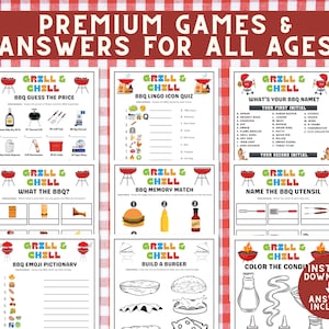 BBQ Grill & Chill Party Games for Adults Kids | I Do BBQ Shower Summer ...