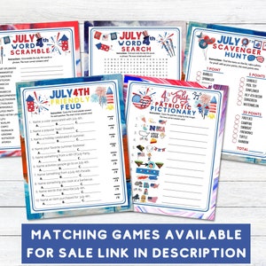 July 4th Family Feud Trivia Party Game, Family Reunion Quiz, Summer ...