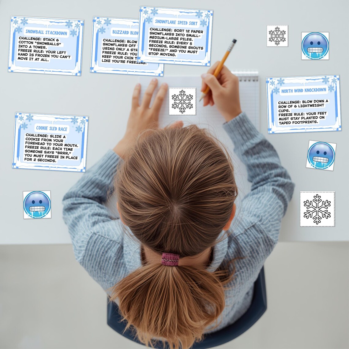 Winter Minute Win Challenge Cards . Printable Winter Activity Ideas ...