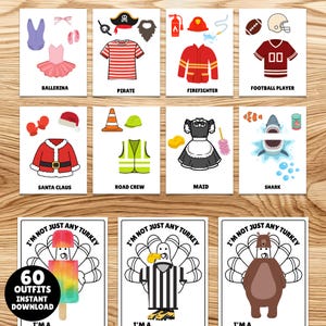 Disguise a Turkey Printable Kit | 65 Outfits | Thanksgiving Craft for ...