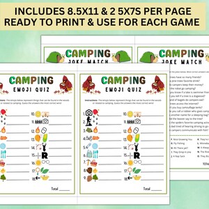 Printable Editable Camping Games Bundle for Kids & Adults | Family ...