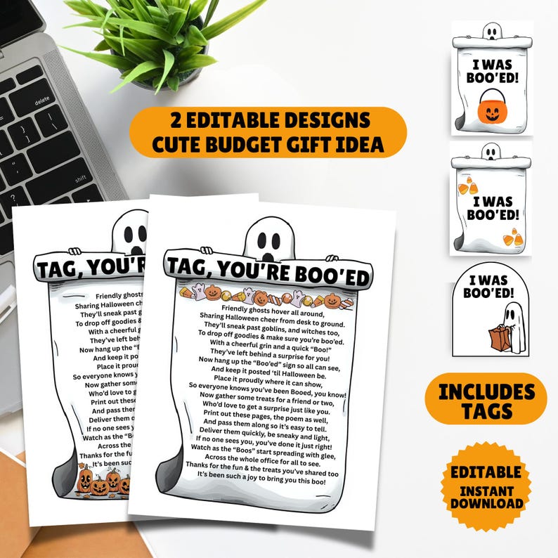 Editable You've Been Boo'ed Printable Game for Work & Friends ...