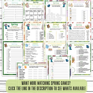 Spring Word Search Game, Spring Game, Party Game, Virtual or Printable ...