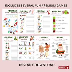 Christmas Party Editable Games | Printable Xmas Game Bundle | Christmas ...