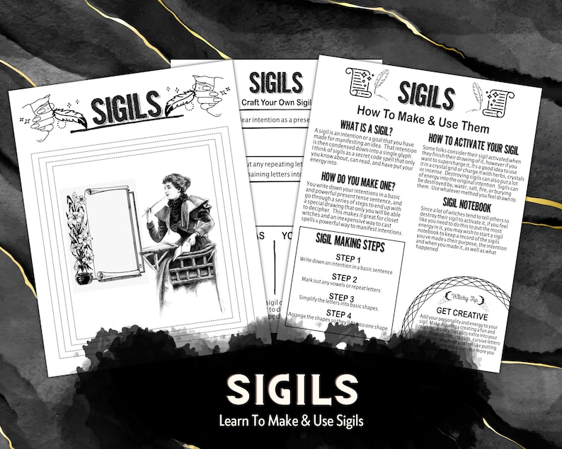Digital Sigils Book of Shadows Pages | How to Make & Use Sigils Guide ...