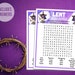 Printable Lent Word Search, Kids Lenten Party Game, Lent Word Activity ...