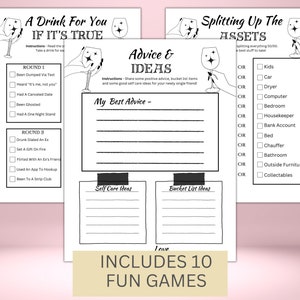 Printable Divorce Party Games Bundle | Breakup Celebration Party ...