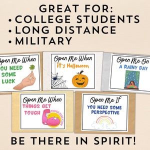 Editable Open When Envelopes for College Students | Long Distance Open ...