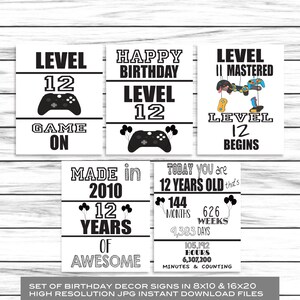 12th Birthday Signs 12 Birthday Party Decorations 12th | Etsy