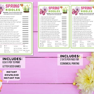 Spring Riddles Printable Quiz | Fun Activity Idea for Adults & Kids ...