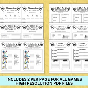 Printable 2024 Unique Graduation Games | Printable Unique Quizzes ...