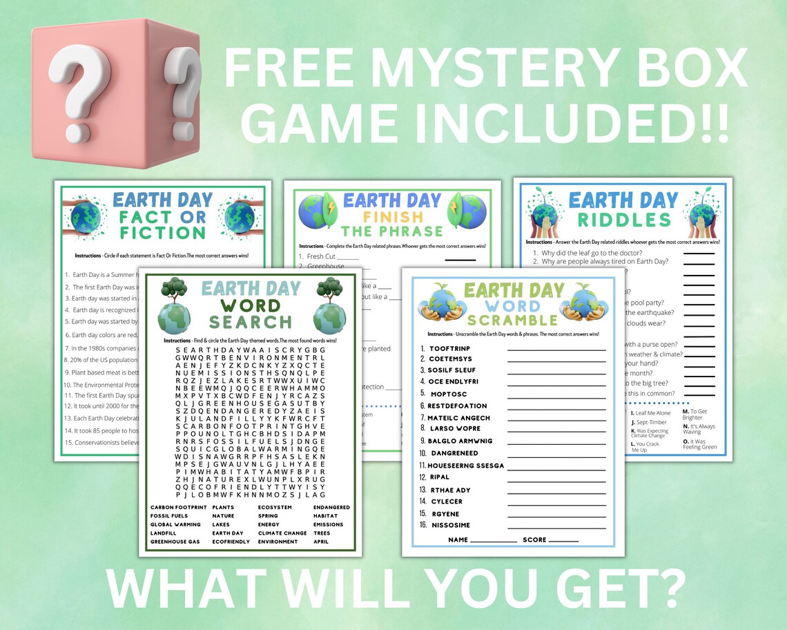 Printable Earth Day Fact or Fiction Game | Classroom Office Seniors ...