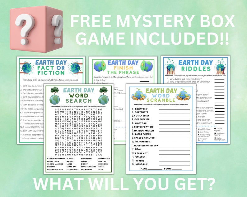 Printable Earth Day Fact or Fiction Game | Classroom Office Seniors ...