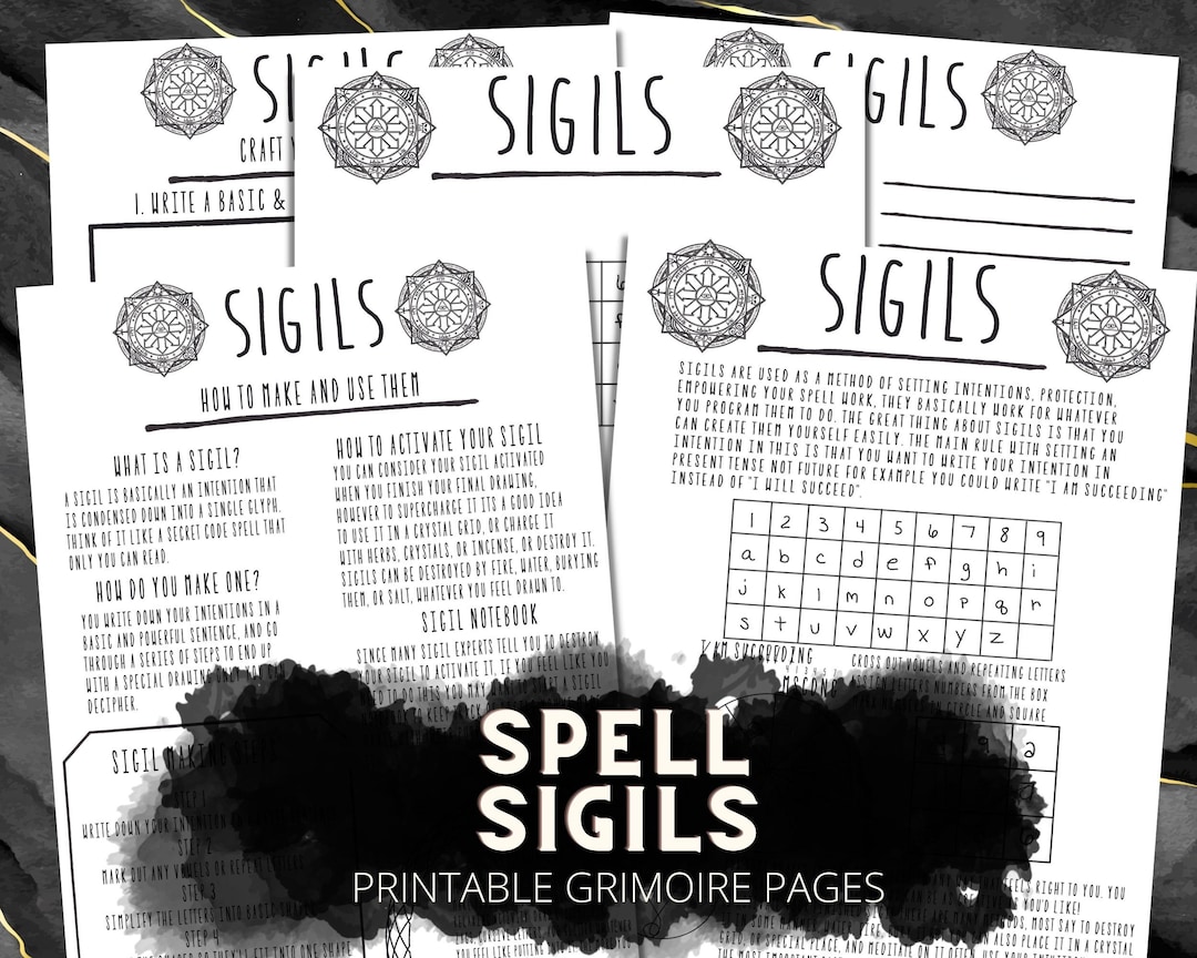 Sigils Book of Shadows Pages, Witch Tools Reference Pages, Basic ...