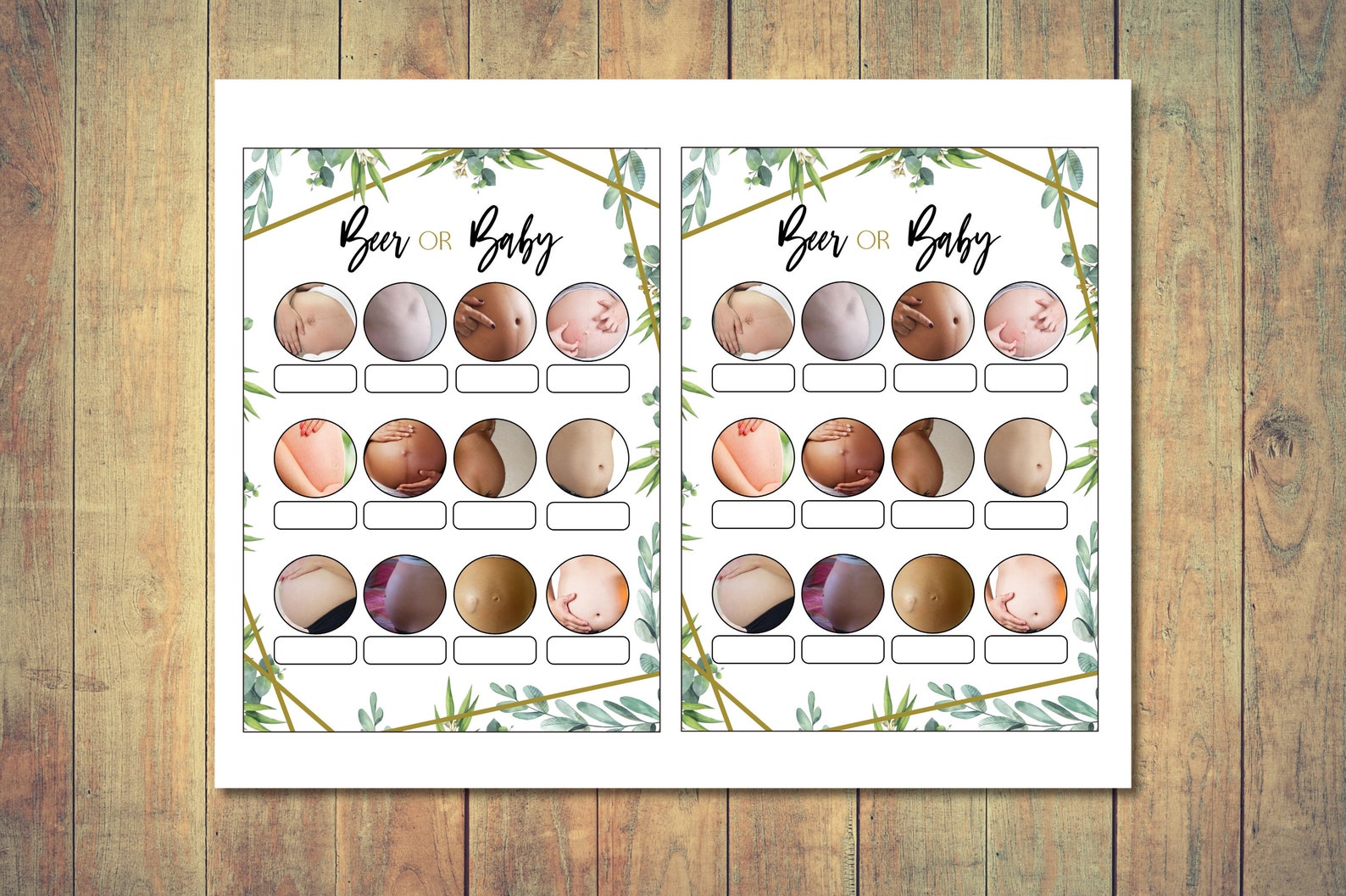 Beer or Baby Belly Game, Pregnant or Beer Belly Game, Baby Shower Games ...