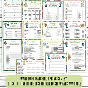 Spring Fun Games, Spring Party Games, Trivia , Scattergories, Word ...