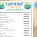 Printable Earth Day Finish the Phrase Game | Classroom Office Seniors ...