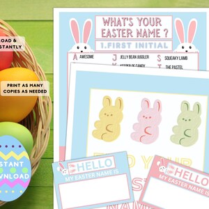 Easter Printable Name Tag Game | Activity for Kids & Adults | Fun ...