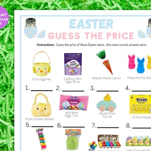 Printable Easter Price is Right Game | Fun Family Idea | Kids Adults ...
