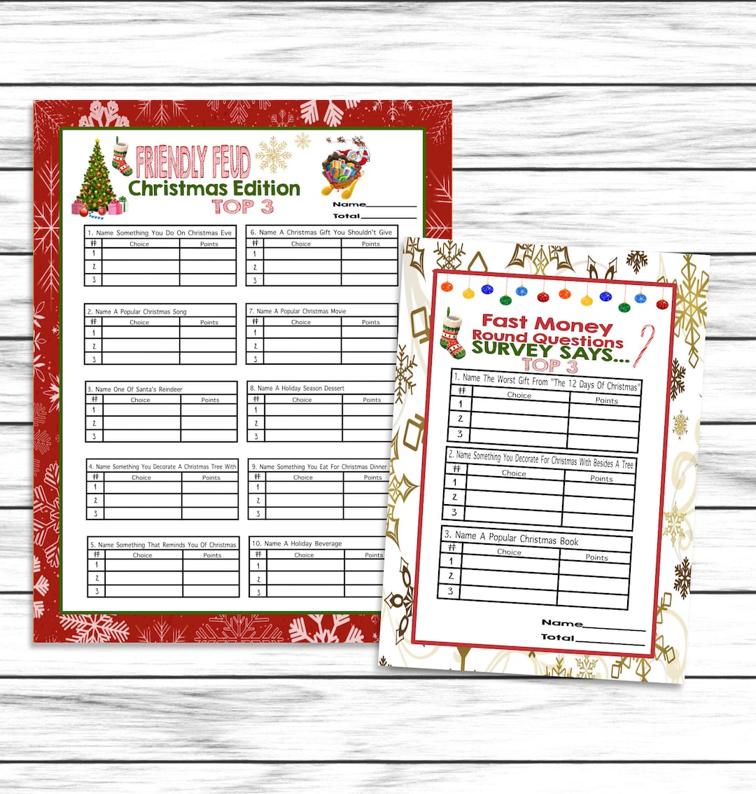 Family Feud Christmas Edition, Family Feud Game, Christmas Trivia Game ...