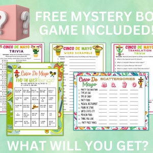 Printable Cinco De Mayo Trivia Party Game | Instant Download Classroom ...