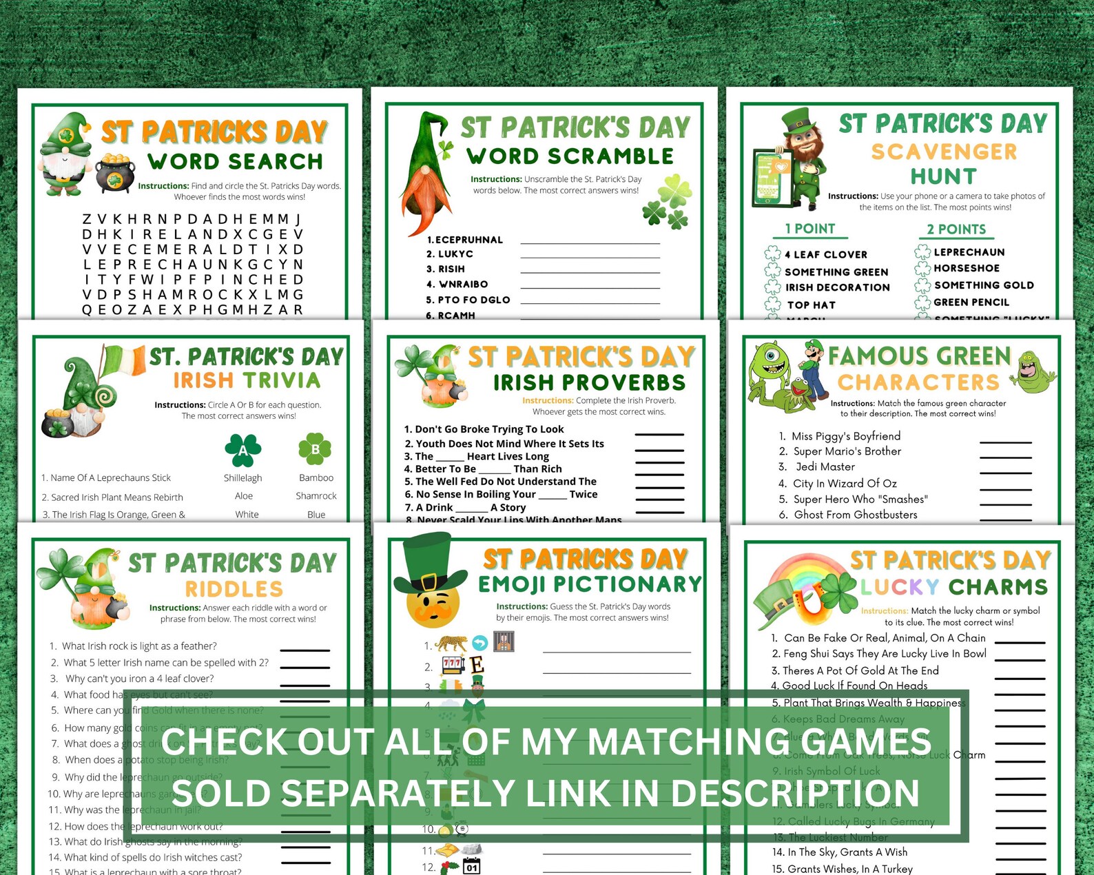 St Patricks Day Riddles Printable Game | St Paddys Office Classroom ...