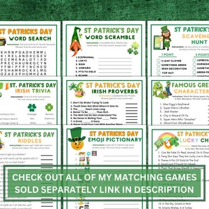 St Patricks Day Riddles Printable Game | St Paddys Office Classroom ...