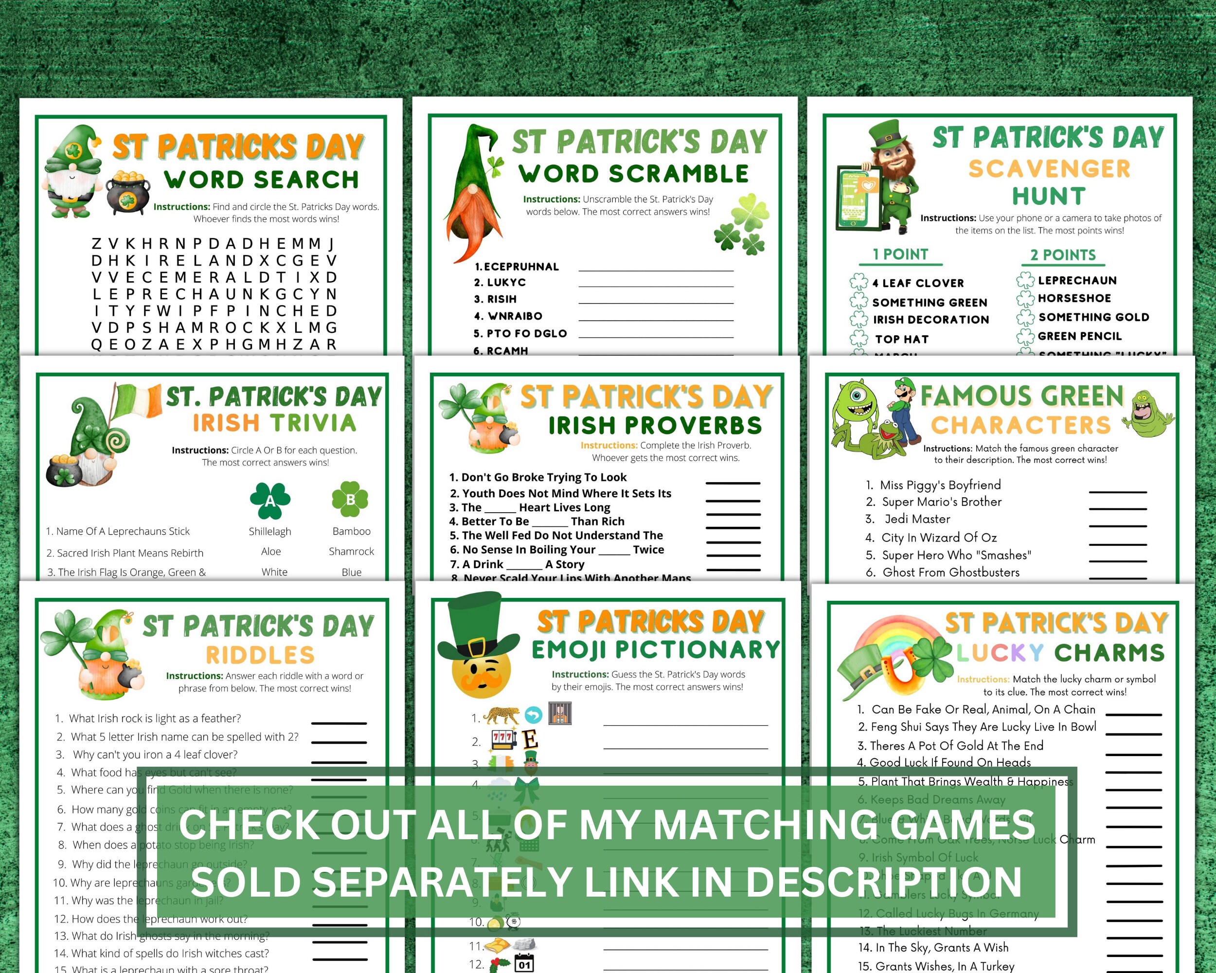 St Patricks Day Riddles Printable Game | St Paddys Office Classroom ...