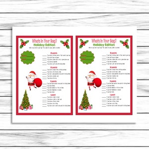 Christmas Game, Whats in Your Bag Purse Wallet, Christmas Party, Xmas ...