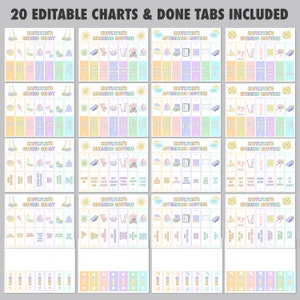 Editable Chores Morning Afternoon Evening Kids Routine Flip Charts ...