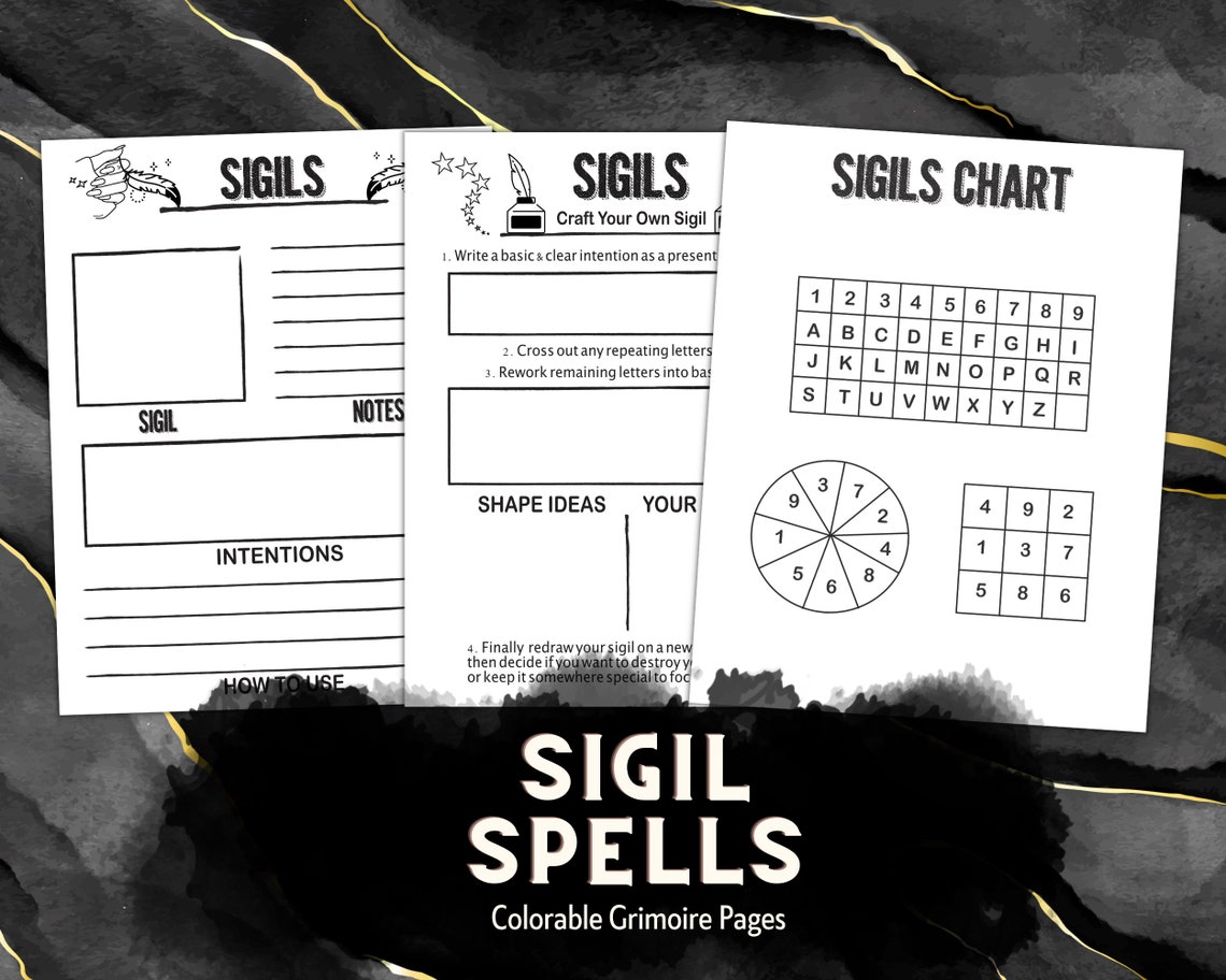 Digital Sigils Book of Shadows Pages | How to Make & Use Sigils Guide ...