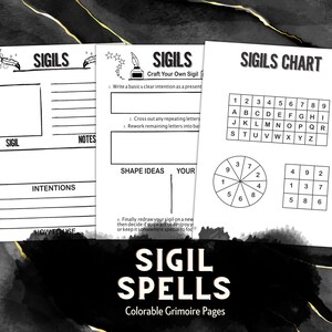Digital Sigils Book of Shadows Pages | How to Make & Use Sigils Guide in Witchcraft | Sigils ...