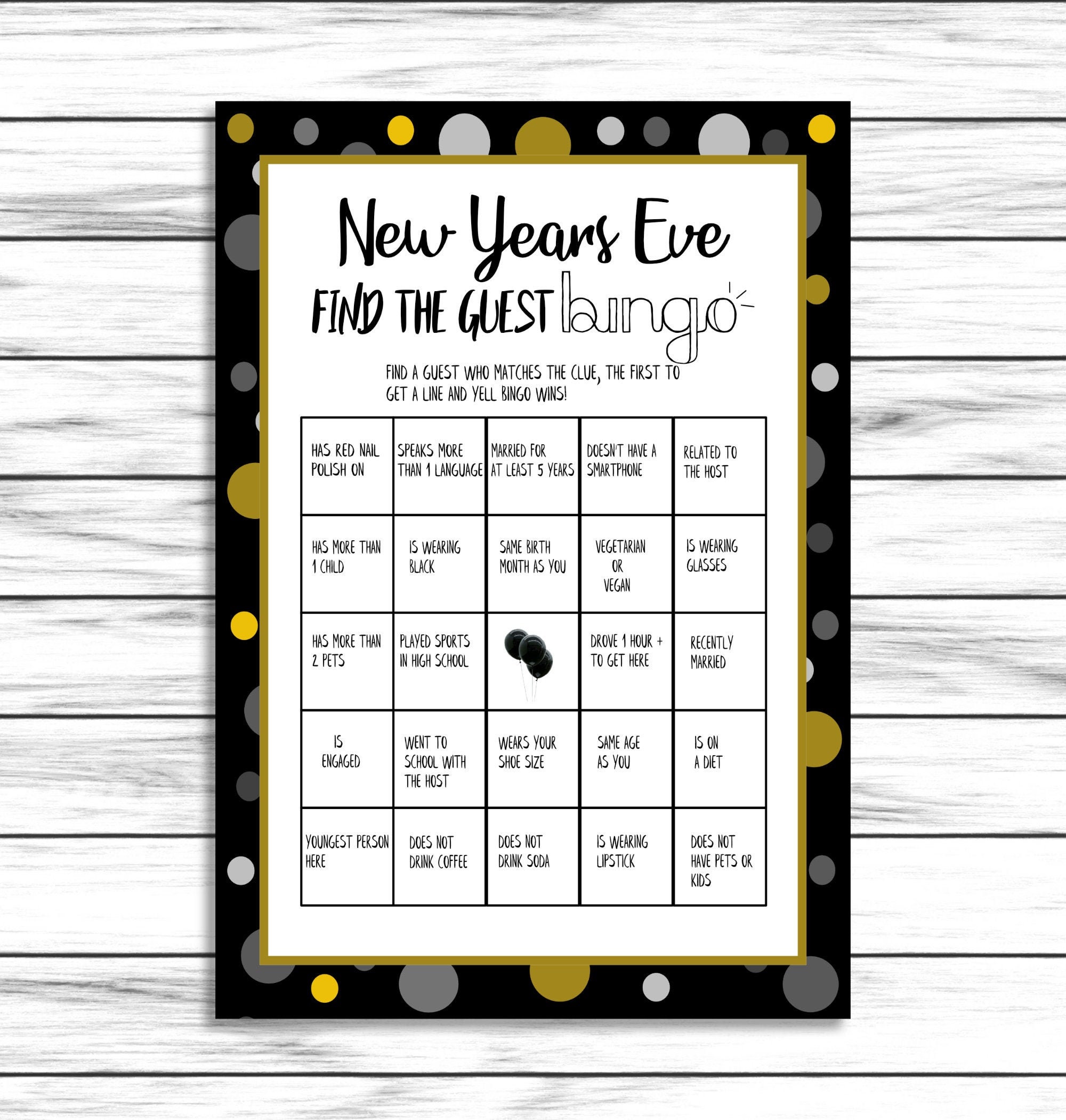 July 4th Party Find The Guest Bingo Game, Printable Party Ice breaker ...