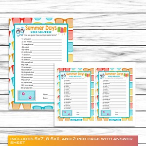 Printable Summer Party Word Scramble | Word Jumble for Adults Kids ...