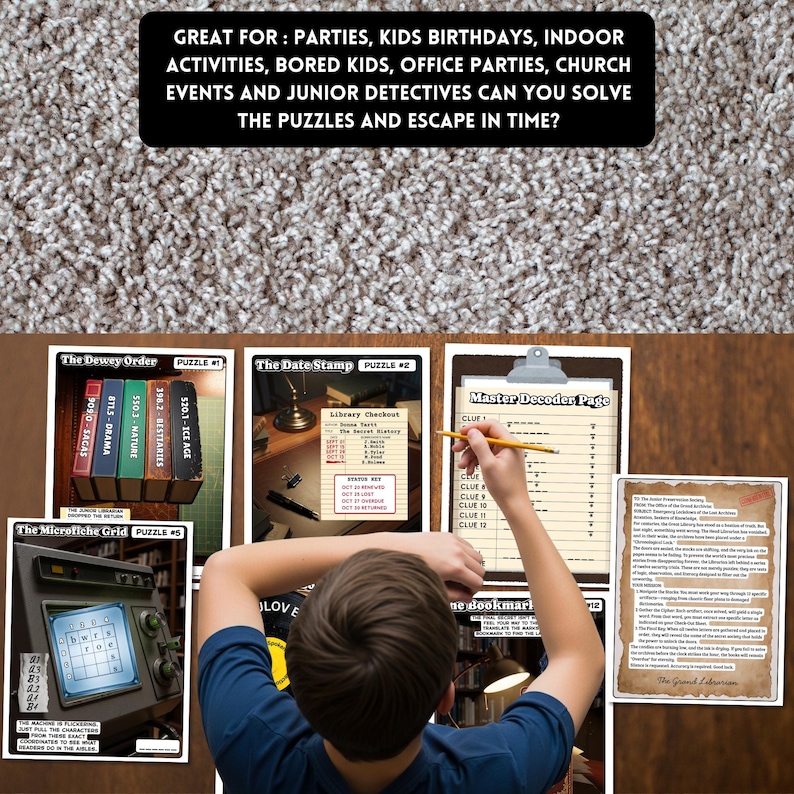 Library Escape Room Game Printable | the Lost Archives Mystery ...
