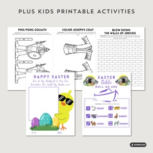 Printable Easter Themed Bible Games and Answers Mega Bundle |sunday ...