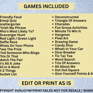 Printable Icebreaker Games | Social Group Activities Editable Template ...