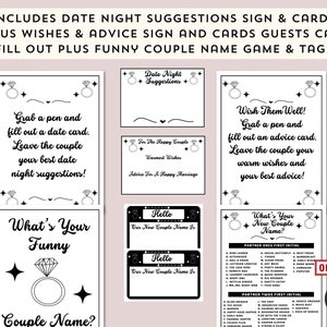 Engagement Party Printable Game Bundle | Editable Activities for Adult ...
