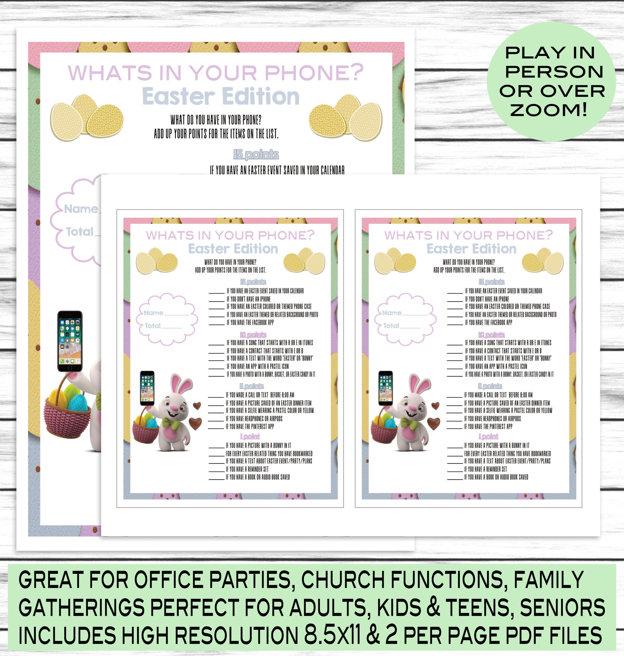 16 Easter Games Spring Party Games Trivia Adults Kids | Etsy