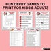 Printable Kentucky Derby Party Games With Answers | 20 Mega Derby ...