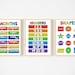 Kids Learning Education Poster Bundle, Rainbow Colors, Numbers ...