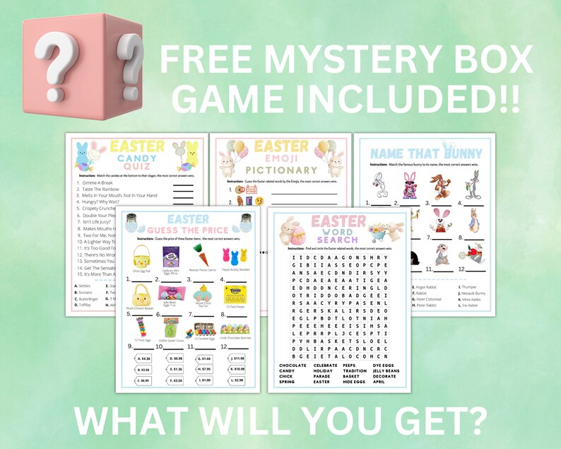 Printable Spring Think Fast Game | Easter Activity for Kids Adults ...