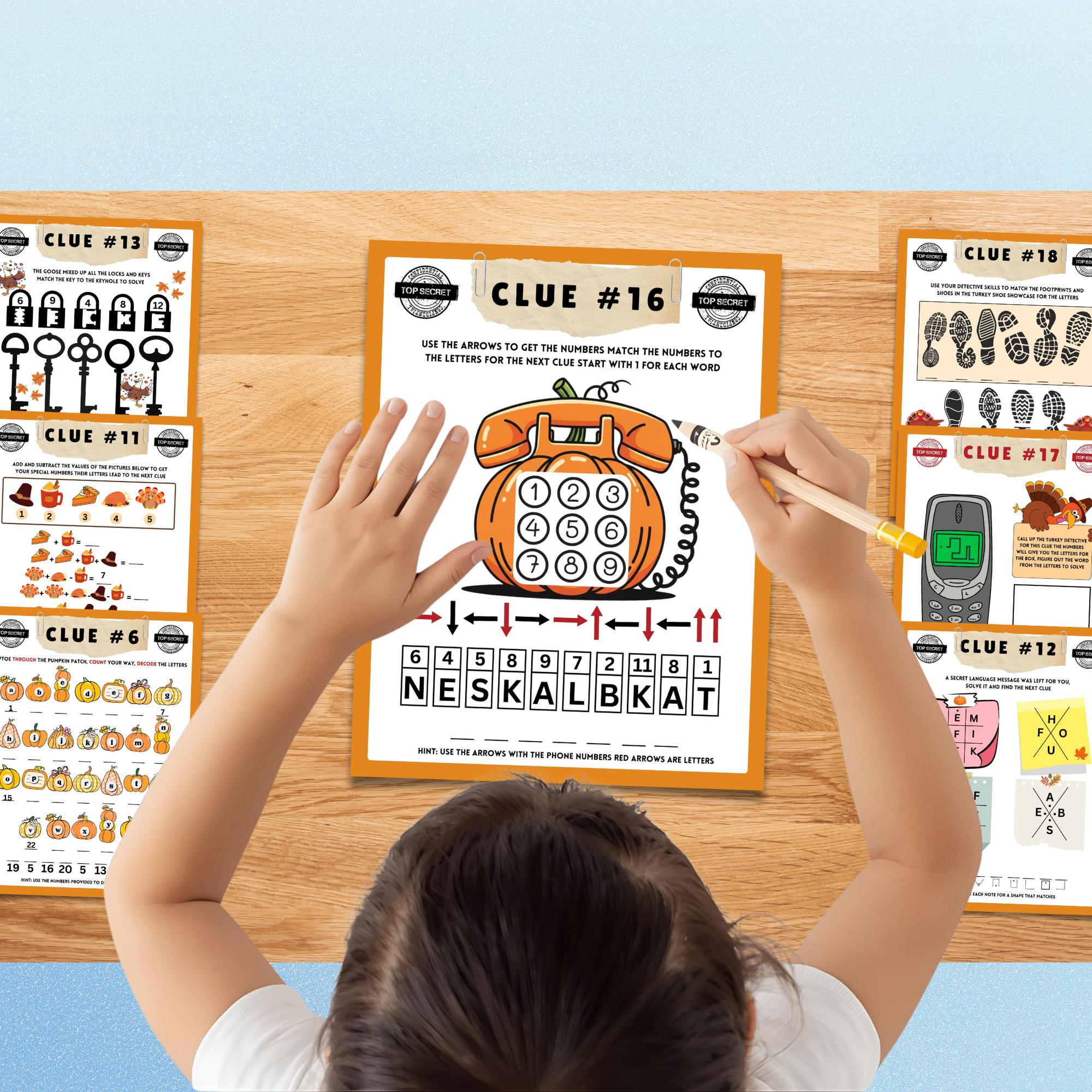 Turkey Escape Room Printable Thanksgiving Party Game for Families ...