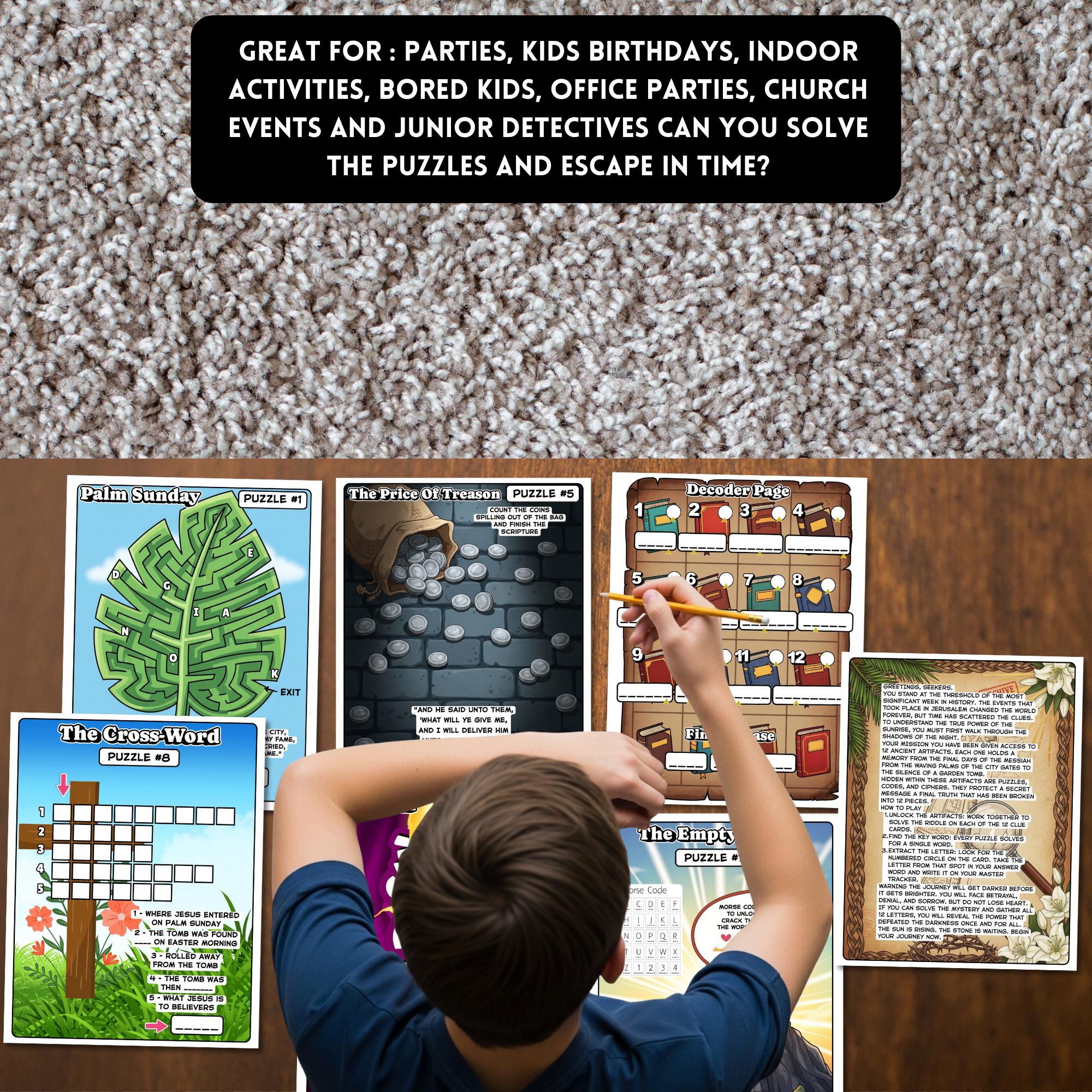 Easter Bible Escape Room Printable | Resurrection Sunday School Game ...