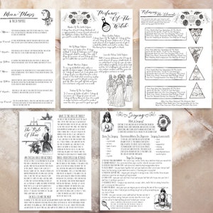 Witchcraft Printable Basic Book of Shadows Pages, Grimoire Pages, Moon Phases, Scrying, Smudging ...