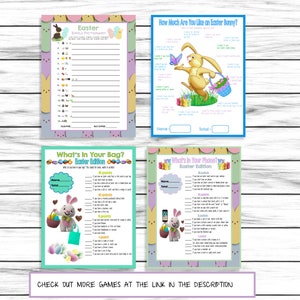 Easter Word Scramble, Easter Party Game, Easter Family Game, Word ...