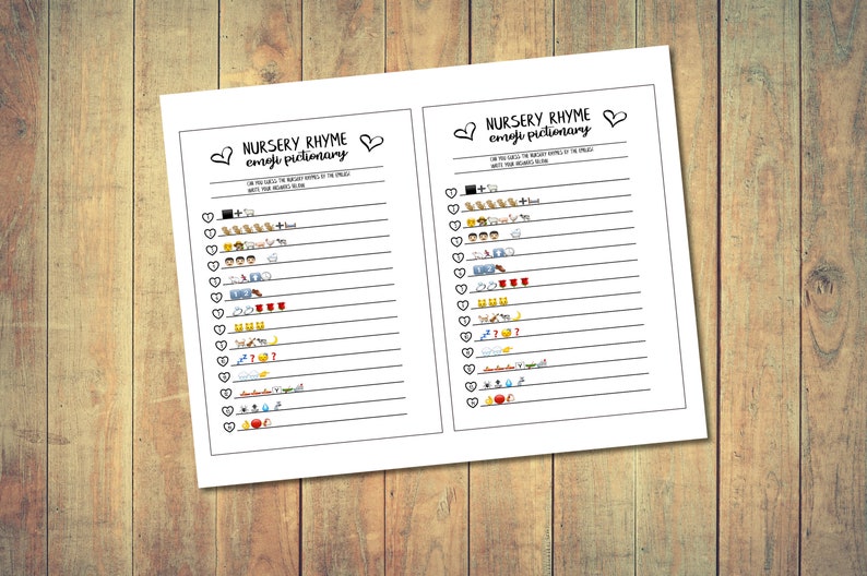 Nursery Rhyme Emoji Baby Shower Game Nursery Rhyme Guessing Etsy Hong Nursery Rhyme Emoji Baby Shower Game Nursery Rhyme Guessing Etsy Hong