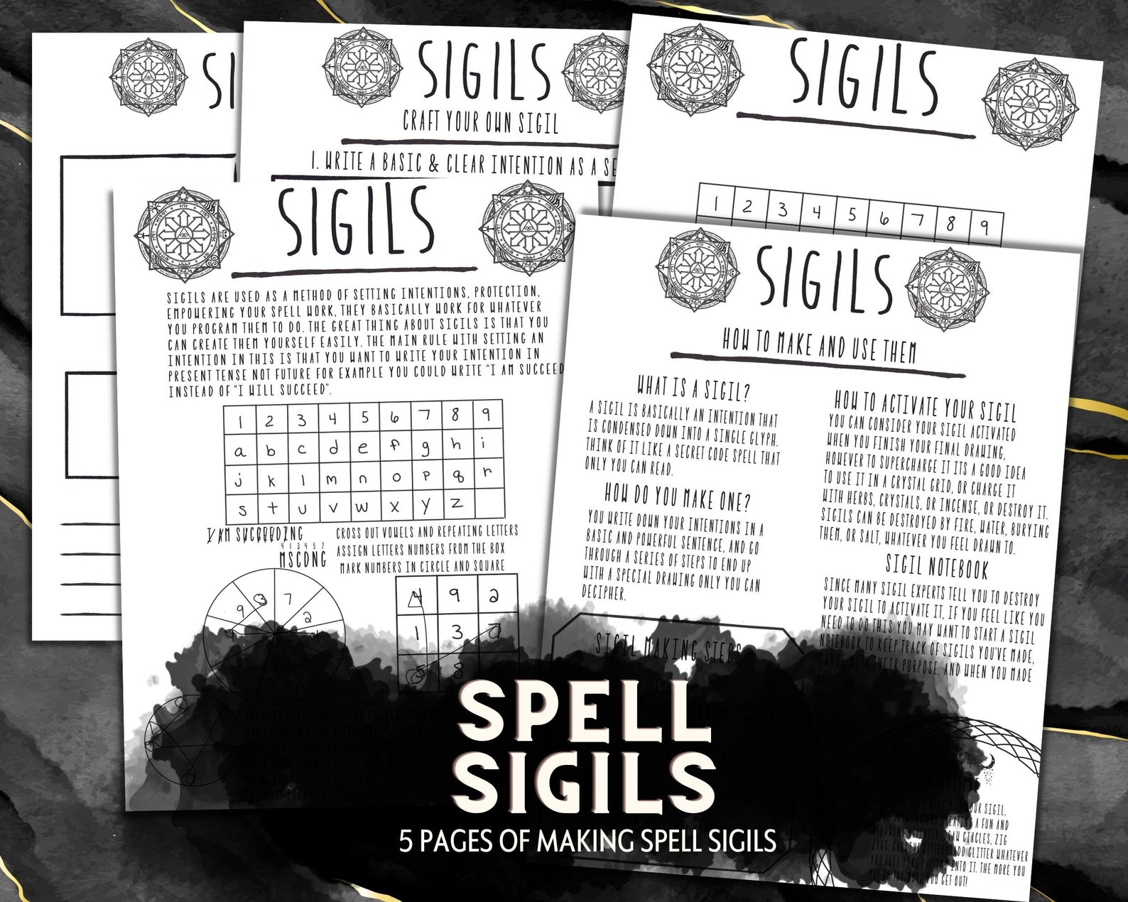Sigils Book of Shadows Pages, Witch Tools Reference Pages, Basic ...